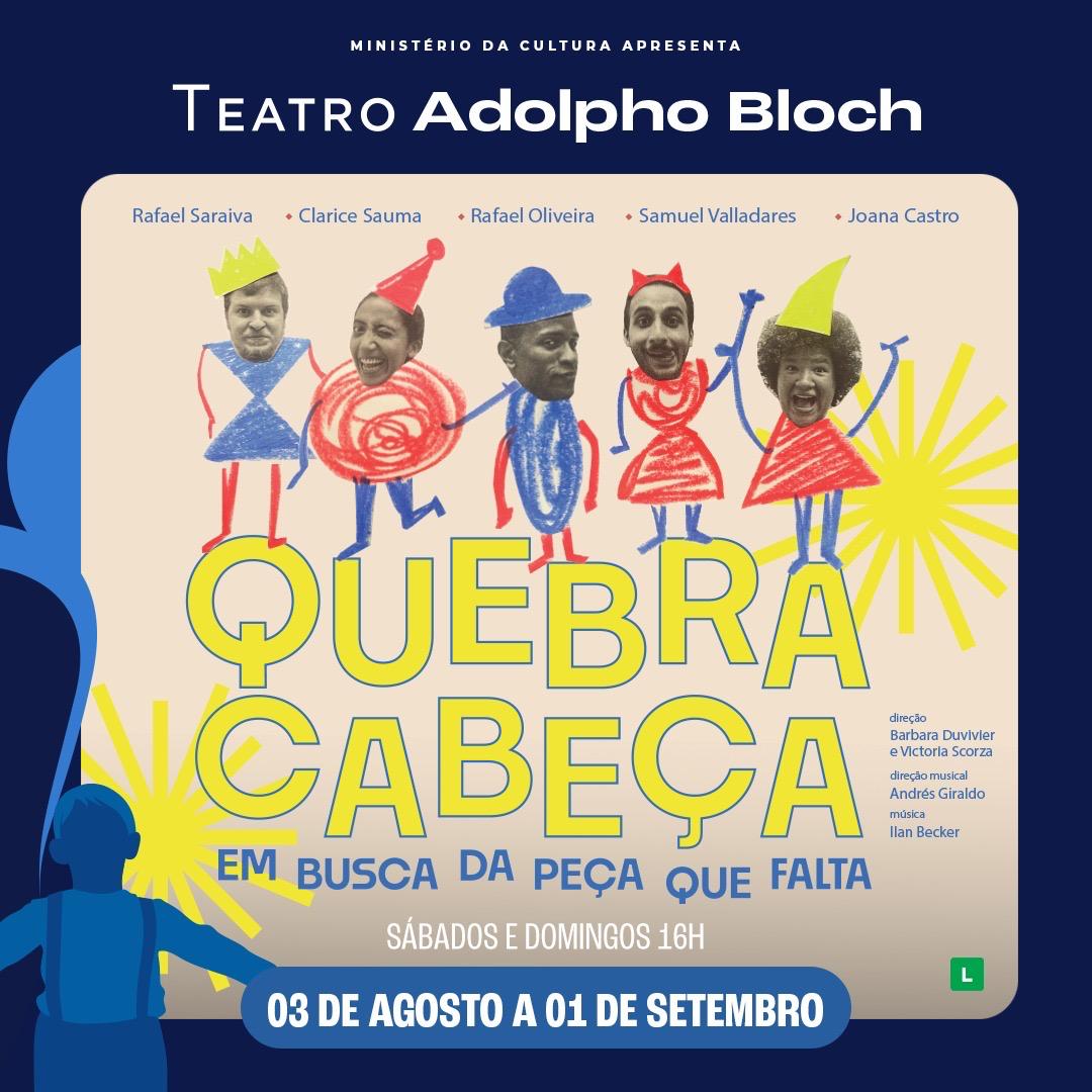 Quebra Cabeça: em busca da peça que falta estreia no Teatro Adolpho ...